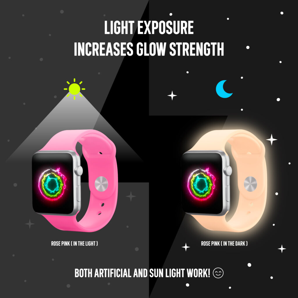 Pink Glow In The Dark Apple Watch Band | #1 Glow Bands